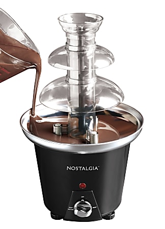 Nostalgia Electrics Mini Chocolate Fondue Fountain Black - Office Depot