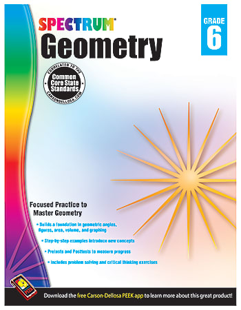 Carson Dellosa Spectrum Math Workbook Geometry Grade 6 - Office Depot