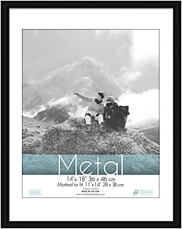 Timeless Frames Metal Picture Frame 14 x 18 With Mat Black - ODP ...