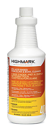 HighMark Professional Porcelain Bowl Cleaner 32 oz 12Case - Office Depot