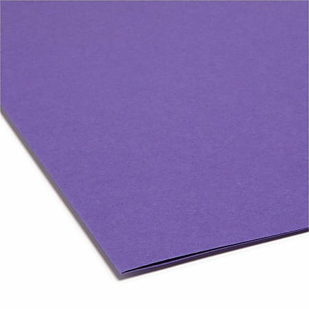 Smead 13 Cut 2 Ply Color File Folders Letter Size Purple Box Of 100 ...