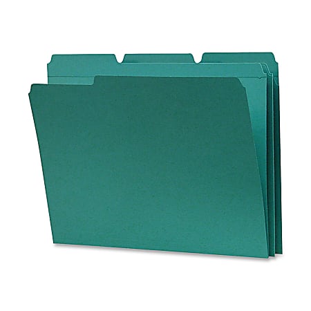 Smead 13 Cut 2 Ply Color File Folders Letter Size Teal Box Of 100 - ODP ...