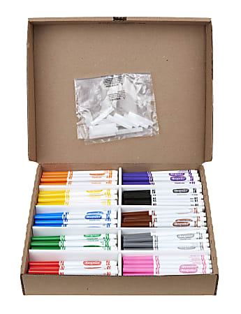 Crayola Fine Line Markers Assorted Classic Classpack Box Of 200 ...