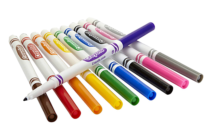 Crayola Fine Line Markers Assorted Classic Classpack Box Of 200 ODP Business Solutions