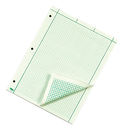 TOPS Engineers Computation Pad 8 12 x 11 200 Sheets Green - Office Depot