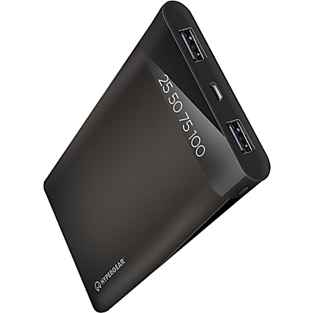 HyperGear® Dual-USB Portable Battery Pack, 20,000 mAh, Black, 14045