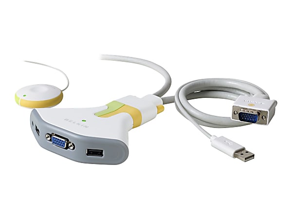 Belkin Flip F1DF102U KVM Switch 2 x 1 2 x Type A USB 2 x HD 15 Monitor ...