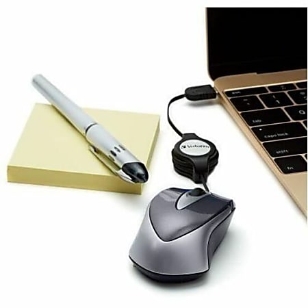 Verbatim USB C Mini Optical Travel Mouse Black - Office Depot