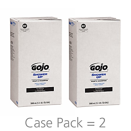 GOJO SHOWER UP Clean Scent Soap And Shampoo Refills 16.91 Oz Pack Of 2 ...
