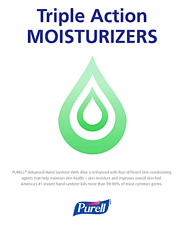PURELL Advanced Hand Sanitizer Soothing Gel Fresh Scent 4 oz. Flip Cap ...