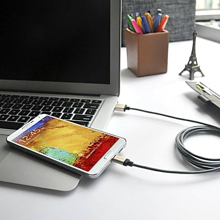 Verbatim SyncCharge Micro USB Data Transfer Cable 3.92 ft Micro USB ...