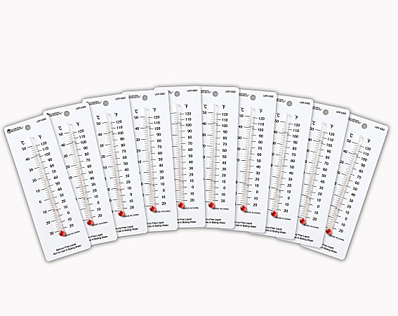 Learning Resources® Student Thermometers, Grades 3-12, Pack Of 10