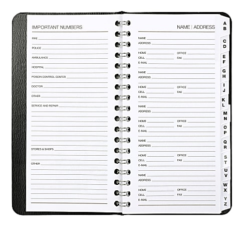 Office Depot Brand Pajco Pocket TelephoneAddress Book 3 58 x 6 12 ...