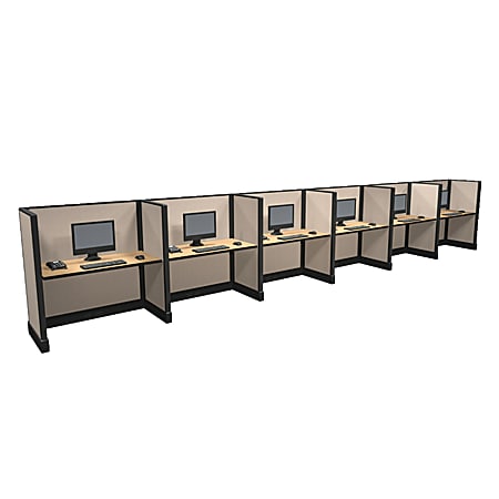 Cube Solutions Commercial Grade Mid Height Call Center Cubicle Includes ...