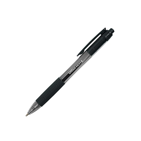 Office Depot® Brand Retractable Ballpoint Pens With Grips, Medium Point ...