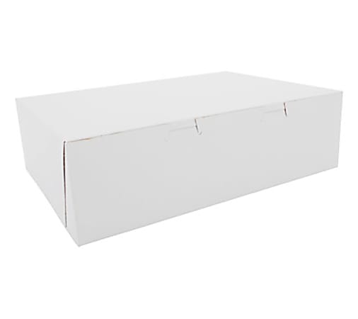 SCT Tuck Top Bakery Boxes 4 H x 14 W x 10 D White Pack Of 100 Boxes ...