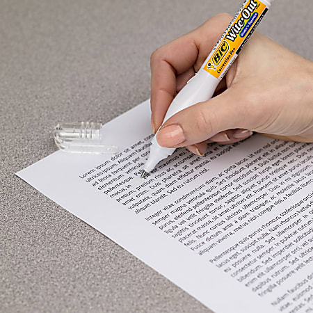BIC Wite Out Shake N Squeeze Correction Pen White 8 ml Office Depot