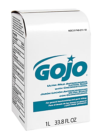 Gojo Ultra Mild Antimicrobial Lotion Soap with Chloroxylenol NXT 1000 ...