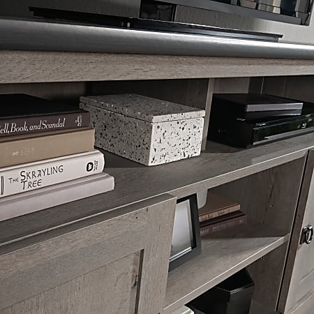 Sauder August Hill Corner Entertainment Stand 30 18 H x 47 W x 19 12 D Mystic OakRaven Oak Office Depot