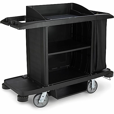 Rubbermaid Commercial Executive Full Size Housekeeping Cart Traditional ...