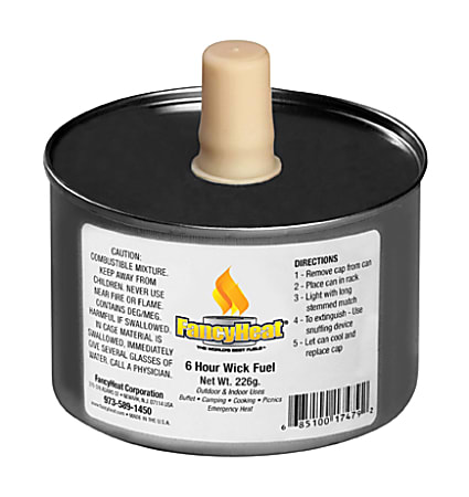 Fancy Heat Chafing Fuel Can Stem Wick 4 6 Hour Burn 8 oz 24 cans per ...