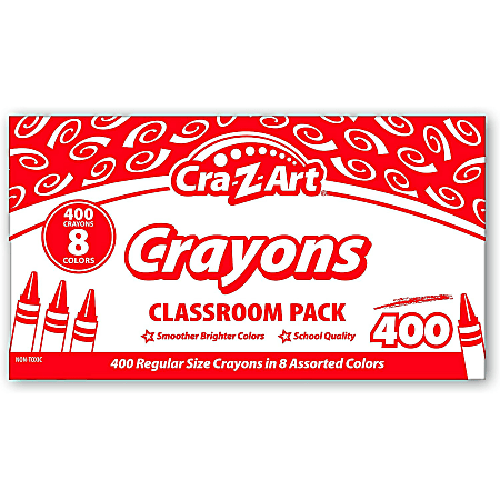Cra Z Art Crayons Class Pack 3 58 Assorted Colors Pack Of 400 Crayons ...