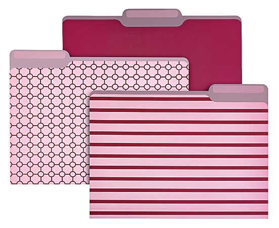 Divoga Metallic Fashion File Folders Letter Size Plum Pack Of 9 ...
