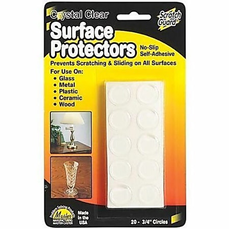 Master Caster Scratch Guard Surface Protectors 34 Diameter Circles Clear Pack Of 20 Office Depot