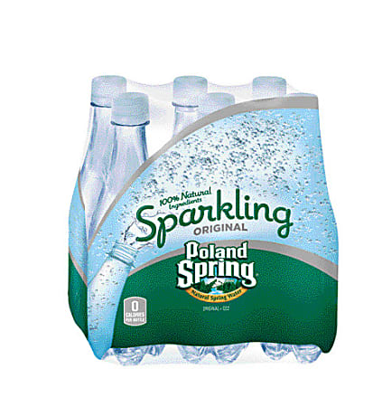 Nestl Waters Sparkling Spring Water Unflavored 16.9 Oz Pack Of 6 ...