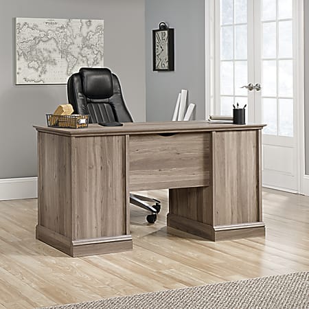 Sauder Barrister Lane 59 W Executive Computer Desk Salt Oak - Office Depot