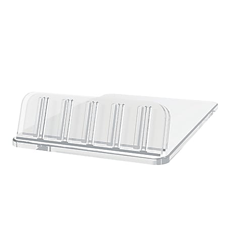 Deflecto Angled Table Top Sign Holder 2 38 D x 1 916 W x12 H Clear Pack ...