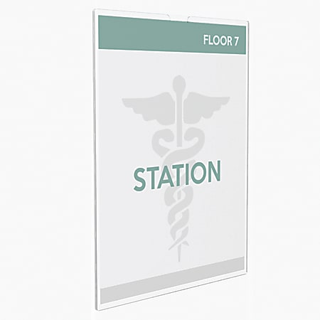 Deflecto Cubicle Sign Holder 11 14 H x 8 78 W x 316 D Clear - Office Depot