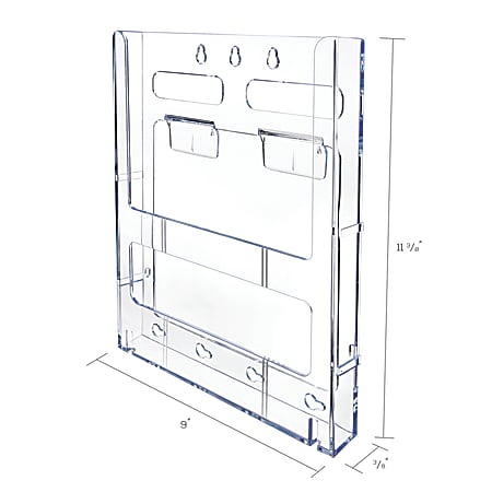 Deflecto Lit Loc Interlocking Magazine Size Literature Display 11 14 H ...