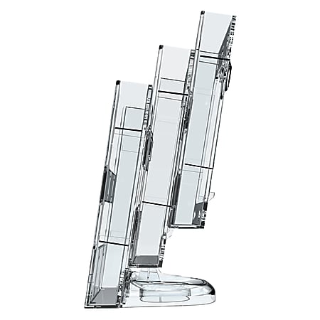 Deflecto Lit Loc BaseWall Support 4 W x 3 58 D x 1 38 H Clear - Office ...