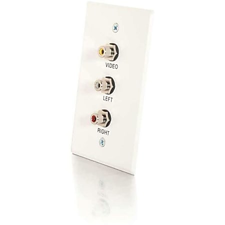 C2G Single Gang Composite Video Stereo Audio Wall Plate Mounting plate ...