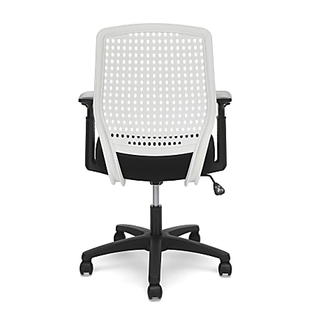 OFM Essentials Plastic Mid Back Task Chair WhiteBlack - Office Depot