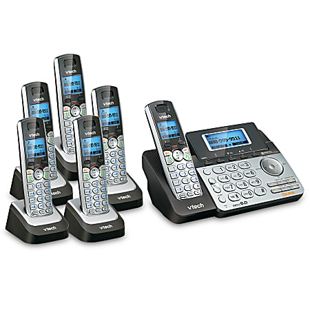 VTech DS6151 DECT 6.0 Expandable 2 Line Phone System Plus 6 DS6101 ...