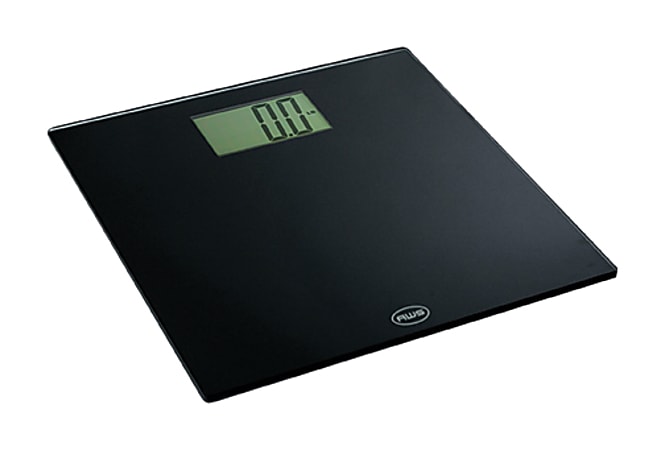 AWS Digital Bathroom Scale 440 lb 200 kg Maximum Weight Capacity Black ...