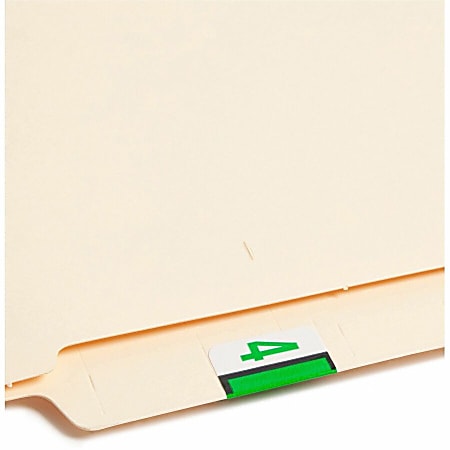 Smead BCCRN Bar Style Permanent Numerical Labels 4 Light Green Roll Of ...