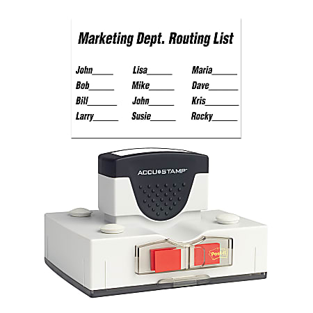 ACCU-STAMP® Large Pre-Inked Stamp, 2 3/4" x 3 3/4" Impression