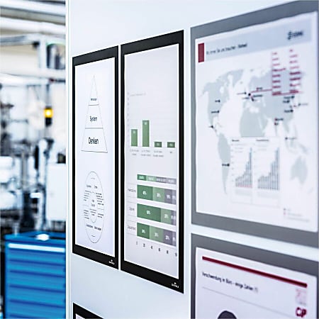 DURABLE DURAFRAME Self Adhesive Magnetic Tabloid Sign Holder Horizontal ...