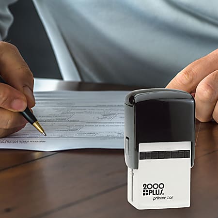 Custom 2000 PLUS Self Inking Stamp P53 1 18 x 1 1116 Impression ...