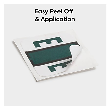 Smead BCCR Bar Style Permanent Alphabetical Labels E Dark Green Roll Of ...