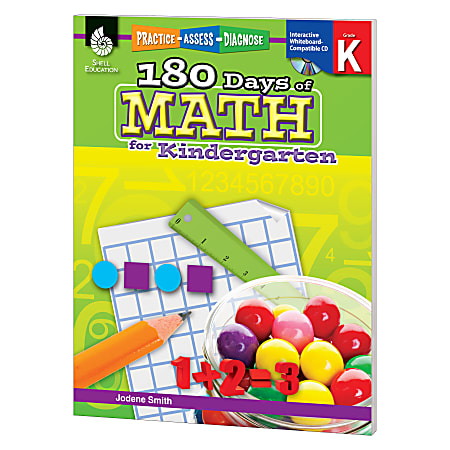 Shell Education 180 Days of Math Practice Grade K - Office Depot