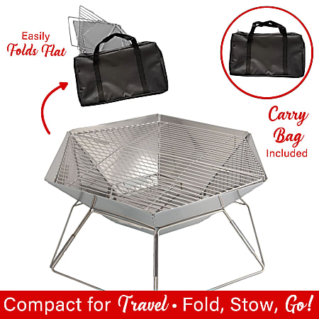 Brentwood Stainless Steel Portable Folding Charcoal BBQ Grill and ...