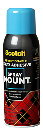 Scotch Spray Mount Spray Adhesive Clear 10.25 Oz. - Office Depot