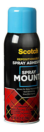 Scotch Spray Mount Spray Adhesive Clear 10.25 Oz. - Office Depot