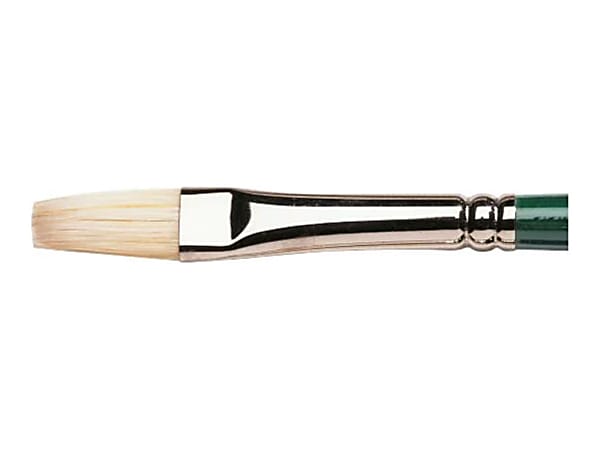 Winsor Newton Winton Hog Paint Brush Size 6 Flat Bristle Hog Hair Green ...