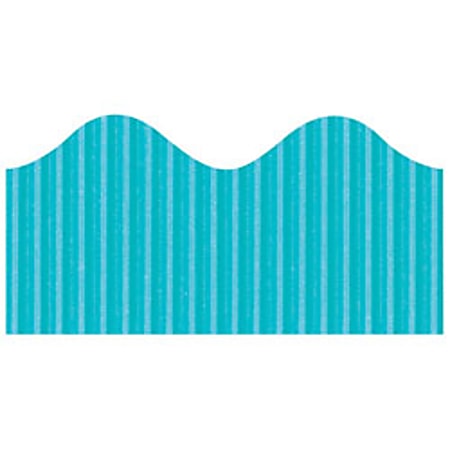 Pacon Bordette Scalloped Border Azure Blue - Office Depot