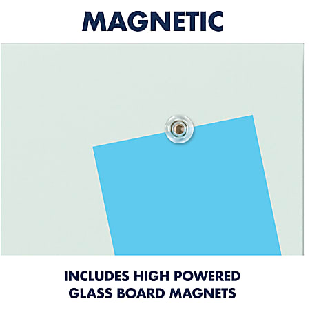 Quartet InvisaMount Magnetic Glass Unframed Dry Erase Whiteboard 74 x ...